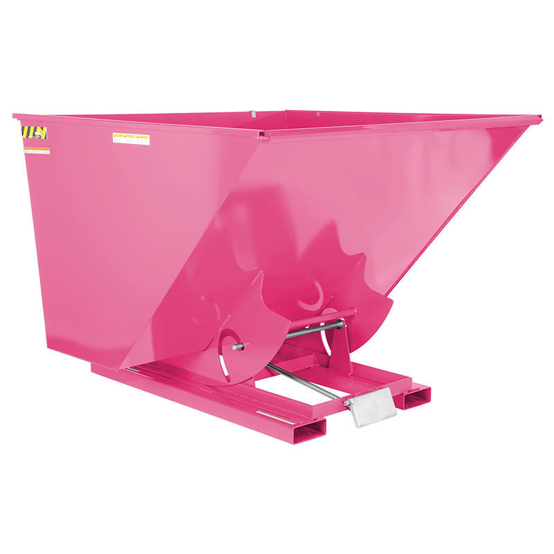 Steel Self Dumping Hopper, 2-1/2 Cu Yd, 2000 lb., Bubble Gum