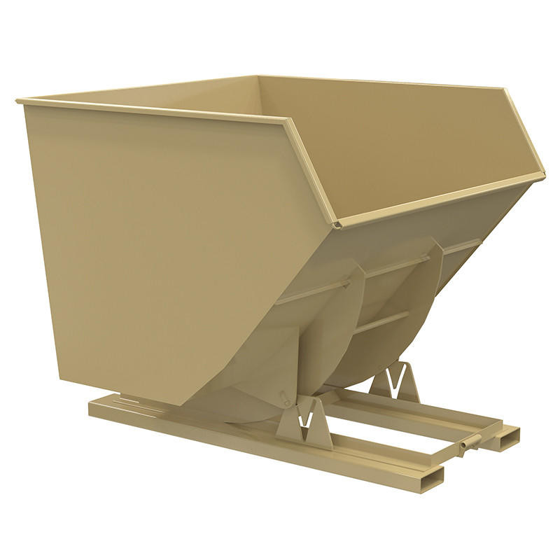 Steel Heavy Duty No Bump and Dump Hopper, 4 Cu Yd, 6000 lb., Tan