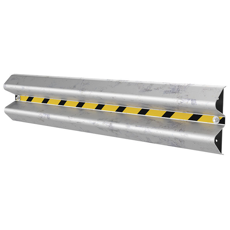 Galvanized Steel Guard Rail, Wall Mount 60in Length, Gray