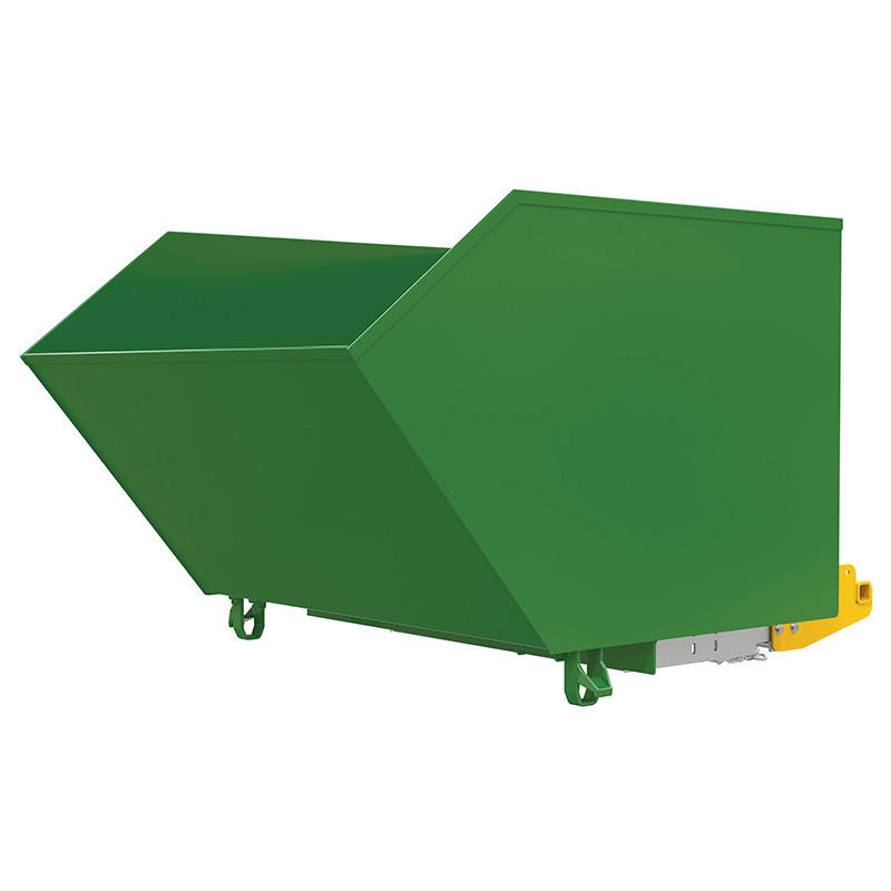 Steel Bump and Dump Hopper, 1-1/2 Cu Yd, 4,000 lb., Hunter Green