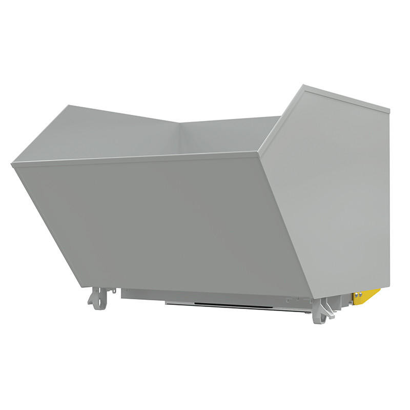 Steel Bump and Dump Hopper, 1-1/2 Cu Yd, 4,000 lb., Gray