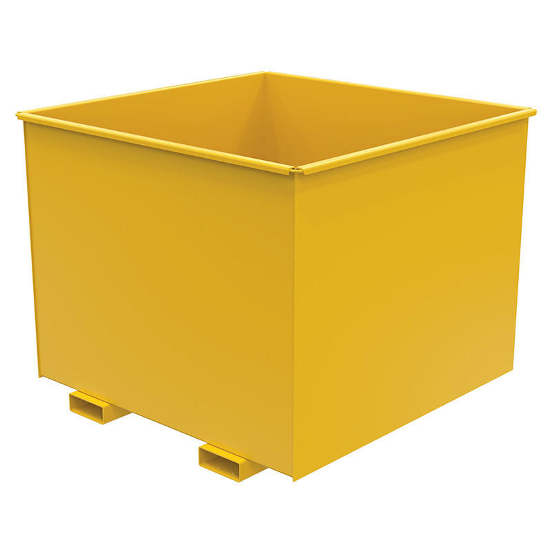 Steel Rotating HD Box Hopper, 2-1/2 Cu Yd, 6,000 lb., Yellow
