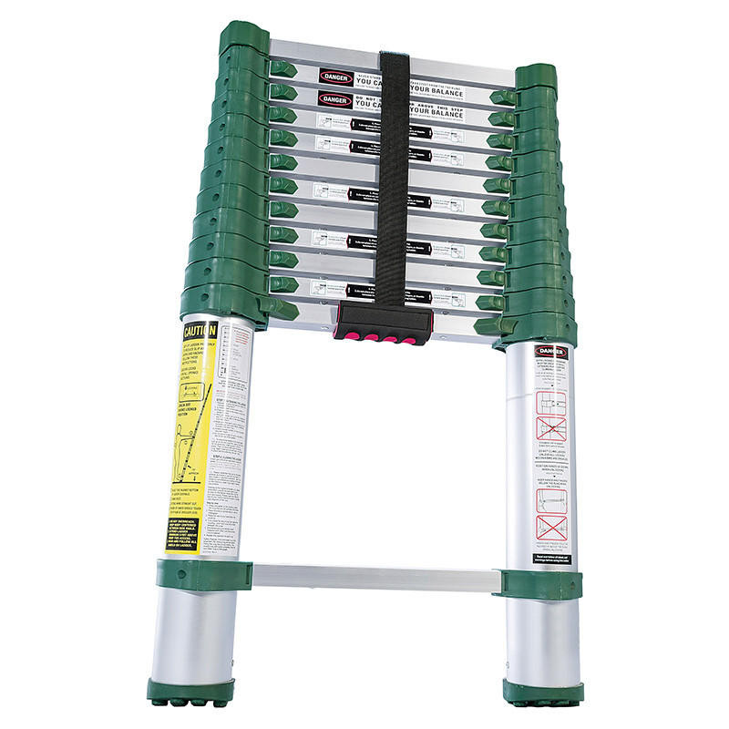 Aluminum Telescopic Ladder, 12 Ft., 300 lb., Silver