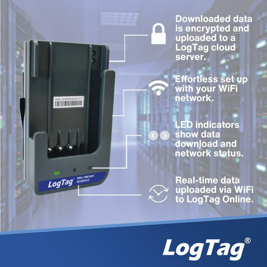 Wi-Fi Interface Cradle for LogTag Dataloggers