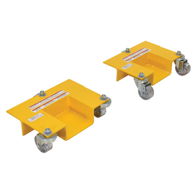 Pallet Rack Lifting Dollies, 17-7/16 x 14-3/8 x 5in, 1000lb, Yellow | CMTP