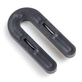 Interlocking Horseshoe Shim, Black, 1-1/2x3x1/4in (1000/Cs)