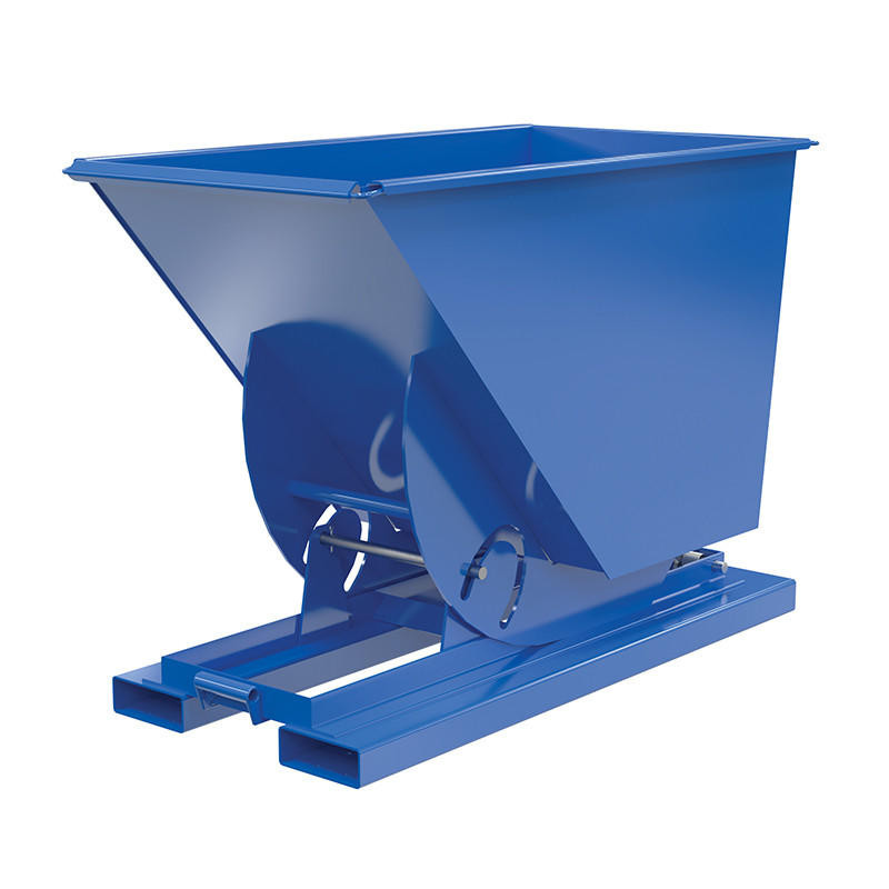 Steel No Bump and Dump Hopper, 3/4 Cu Yd, 4000 lb., Blue | Certified ...