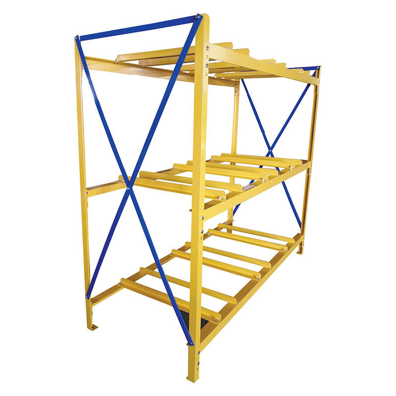 Horizontal 9 Drum Storage Rack 3 Wide 3 High 7200lb, Yellow | CMTP