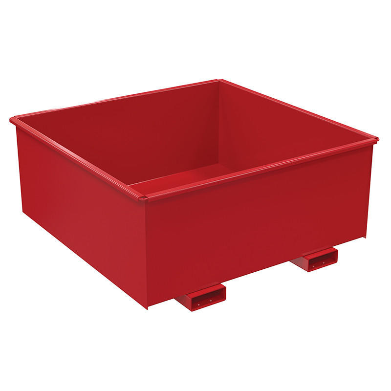 Steel Rotating Heavy Duty Box Hopper, 1-1/4 Cu Yd, 6,000 lb., Red