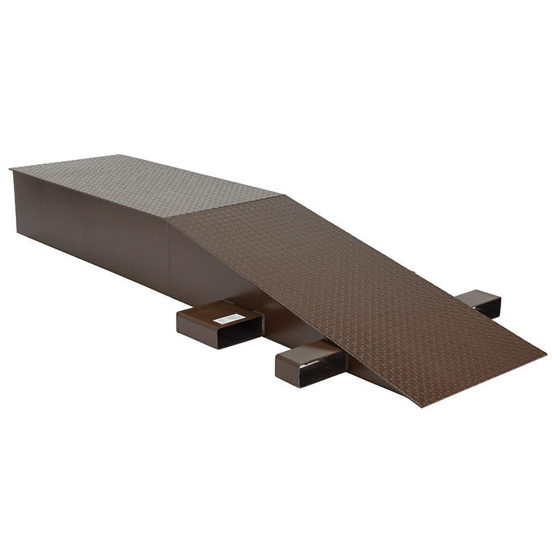 Steel Wheel Riser, 96in x 24in x 12-1/4in, 40,000 lb., Brown