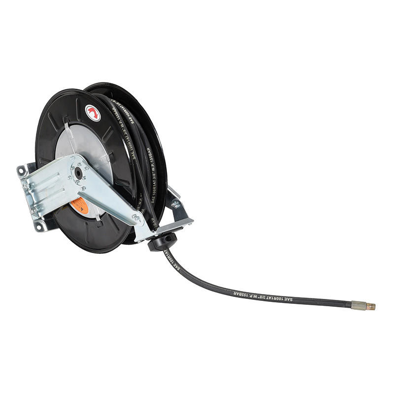 Steel Spring Driven Hose Reel 35 Ft. 1/2in Diameter, Black | CMTP