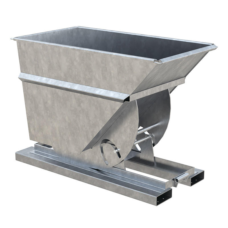 Steel HD No Bump and Dump Hopper, 3/4 Cu Yd, 6000 lb., Galvanized