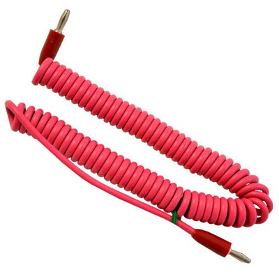 6 Foot Coiled Test Lead with Banana Plugs, Red | CMTP