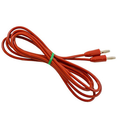6 Foot Straight Lead with Banana Plugs, Red (Pk/9) | CMTP