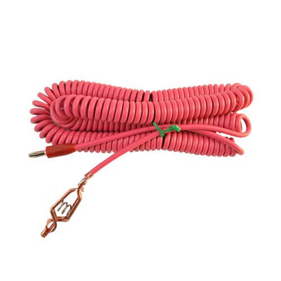 12 Foot Coiled Test Lead with 27-C (40 Amp) Clip, Red