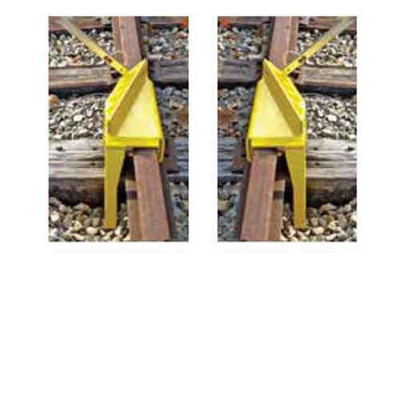 Left Throw One-Way Portable Derail with Sign and Holder | CMTP