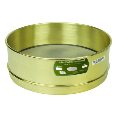 12in Sieve, Brass/Stainless, Full Ht., 14 Mesh | Test Sieves | CMTP