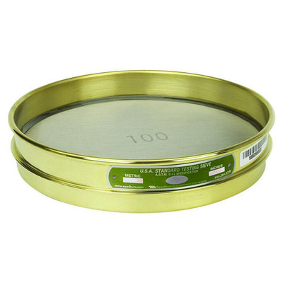 8in Sieve, Brass/Stainless, Half Ht., 200 Mesh | Test Sieves