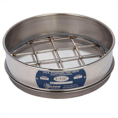 Gilson 8in Sieve, All Stainless, Full Height, 1-3/4in | Test Sieves ...