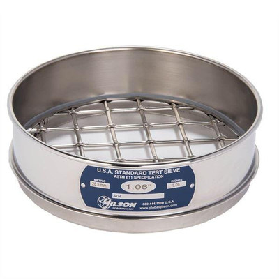 Gilson 8in Sieve, All Stainless, Full Height, 1.06in | Test Sieves | CMTP