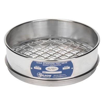 Gilson 8in Sieve, All Stainless, Full Height, 5/8in | Test Sieves ...
