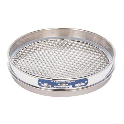 Gilson 8in Sieve, All Stainless, Half Height, #4 | Test Sieves | CMTP