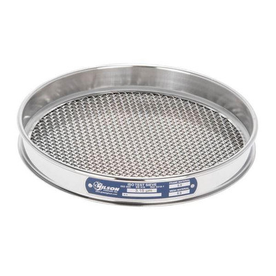 Gilson 8in Sieve, All Stainless, Half Height, 1/8in | Test Sieves