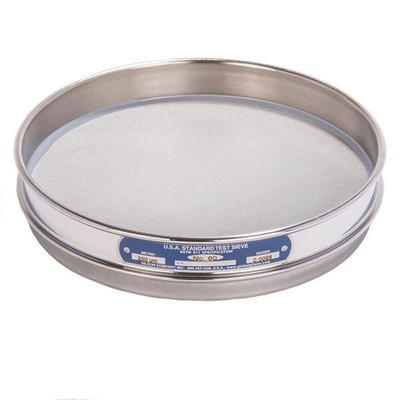 Gilson 8in Sieve, All Stainless, Half Height, #60 | Test Sieves