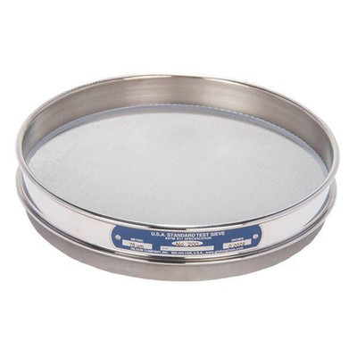 Gilson 8in Sieve, All Stainless, Half Height, #200 | Test Sieves | CMTP