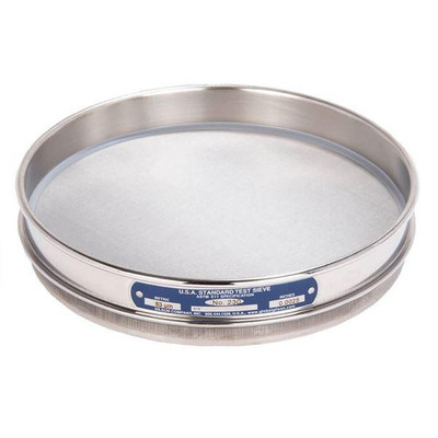 Gilson 8in Sieve with Backup Cloth, Stainless, Half Height, #230