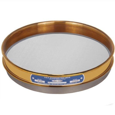Gilson 8in Sieve, Brass/Stainless, Half Height, #170 | Test Sieves