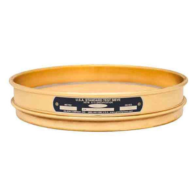 Gilson 8in Sieve, Brass Frame/Brass Cloth, Half Height, #50
