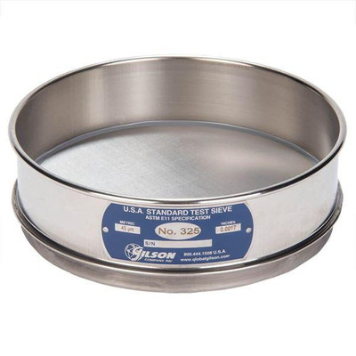 Gilson 8in Sieve, All Stainless, Full Height, #325 | Test Sieves ...
