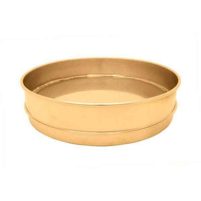 12in Sieve Pan, Brass, Intermediate Height, Extended Rim