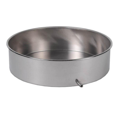 12in Sieve Pan with Drain | Stainless Steel Lab Sieves | CMTP