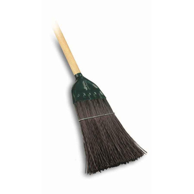 Utility Broom, Heavy Duty 10in With Wood Handle | CMTP