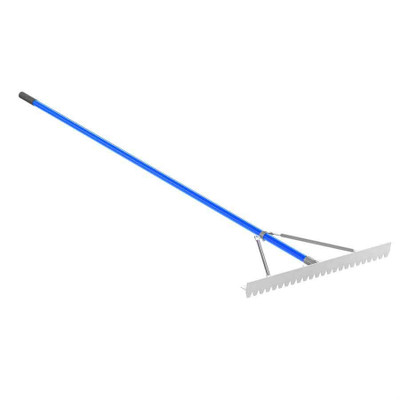 Blunt Tooth Asphalt Lute Rake, 36in With 8ft Handle