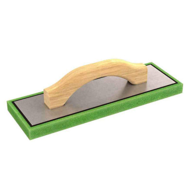 Fine Green Foam Float, 12in x 4in x 3/4in With Wood Handle | CMTP