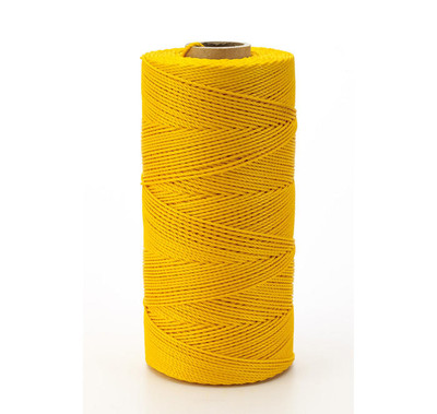 Nylon Mason Twine, Yellow, 1lb Braided, 18 x 1000ft (4/Pk) | Certified MTP
