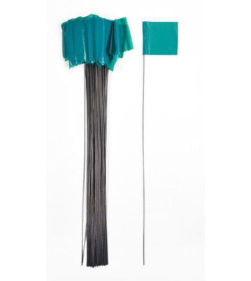 Wire Marking Flags, 4in x 5in x 30in, Green (1000/Box) | Certified ...