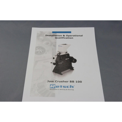 RETSCH IQ/OQ Documentation for BB 100 | Pulverizers and Crushers | CMTP