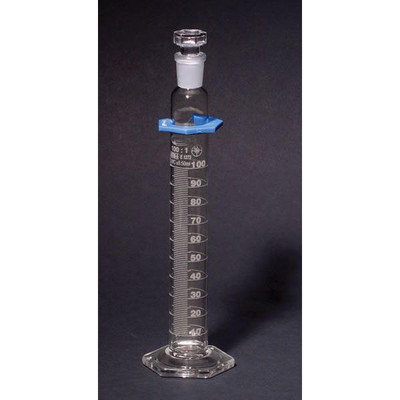Graduated Cylinders, Double Scale, Certified, Stopper, 100ml
