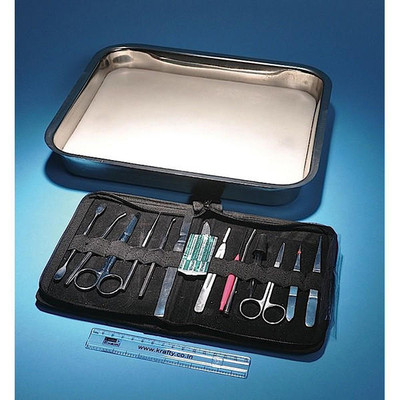 Dissecting Instruments, Deluxe Set Of 14 with Dissecting Tray