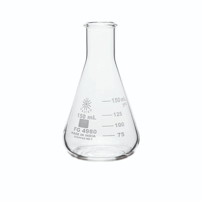 Erlenmeyer Flask, Narrow Mouth, Borosilicate Glass, 2000ml | Certified MTP