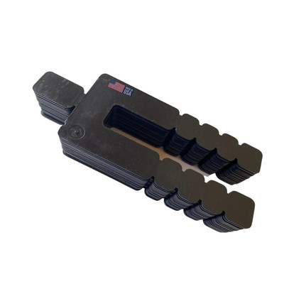 Stackable Horseshoe Snap-off Shim, Black, 4-1/2in (960/Case)