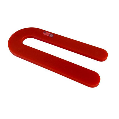 Plastic Horseshoe Shim, Red, 1-1/2 x 3-1/2 x 1/8in (100/Cs)