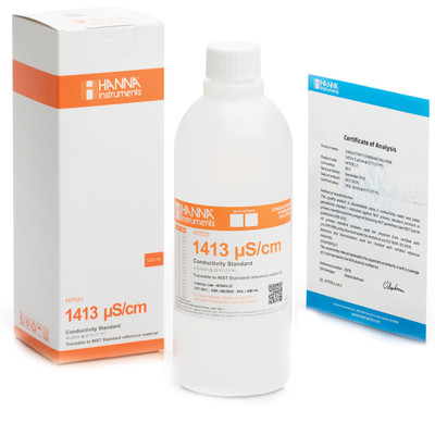 1413 microsecond/cm Conductivity Stand with COA (500mL)