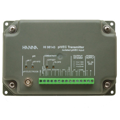 Hanna HI98143-22 pH and EC Transmitter, Galvanic Isolated Output | CMTP
