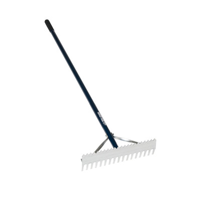 17in Double Play/Dual Purpe Rake, 60in Blue Aluminum Handle | Certified ...