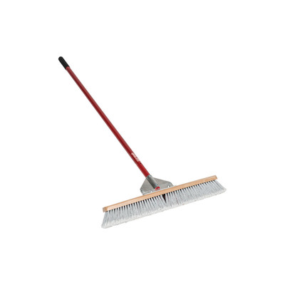24in Wonder Broom, Dual Bristles, 60in Red Aluminum Handle | CMTP
